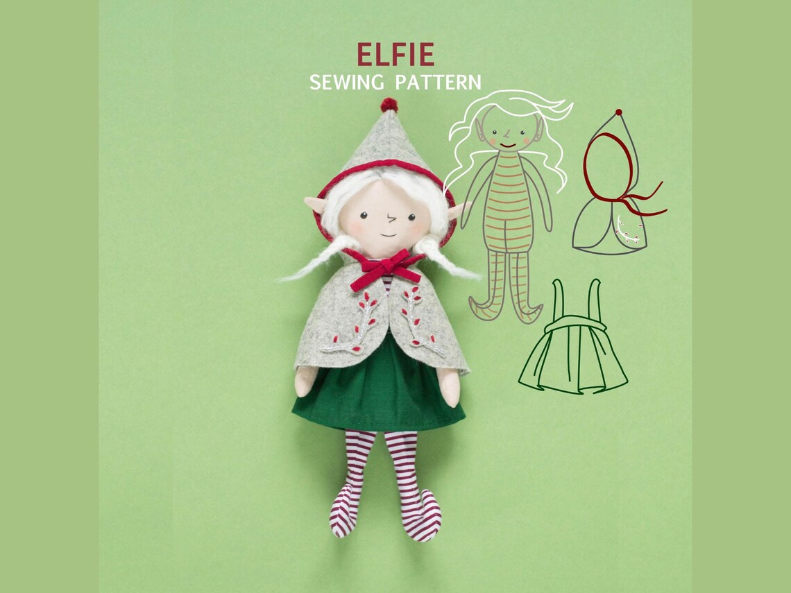 Elf Sewing Pattern PDF: 10" Cloth Doll DIY With Video - Etsy