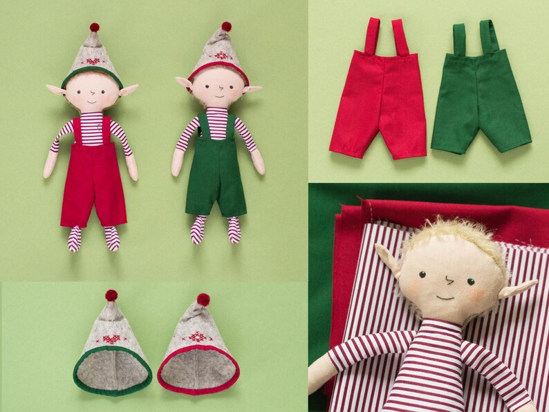 Elf Doll Sewing Pattern PDF: DIY Christmas Plush With Clothes - Etsy UK