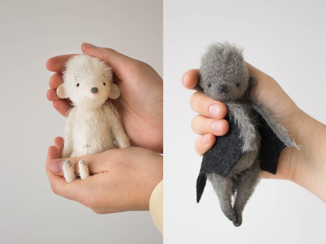 Teddy Mouse and Bat Sewing Pattern: 6" Jointed Plush Toys (PDF) - Etsy