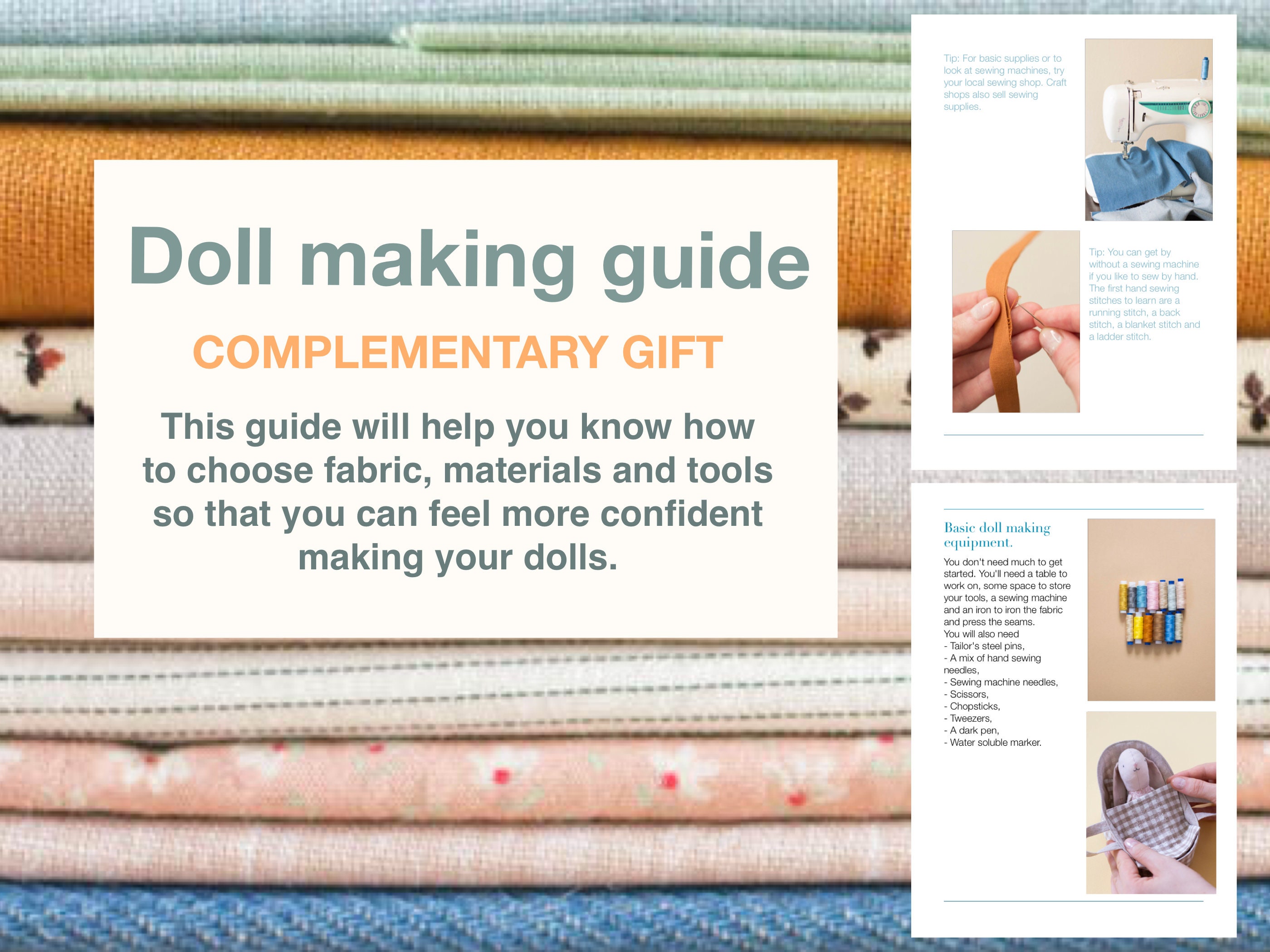Mini Bunny Doll With Carrycot Sewing Pattern PDF Video Tutorial - Etsy