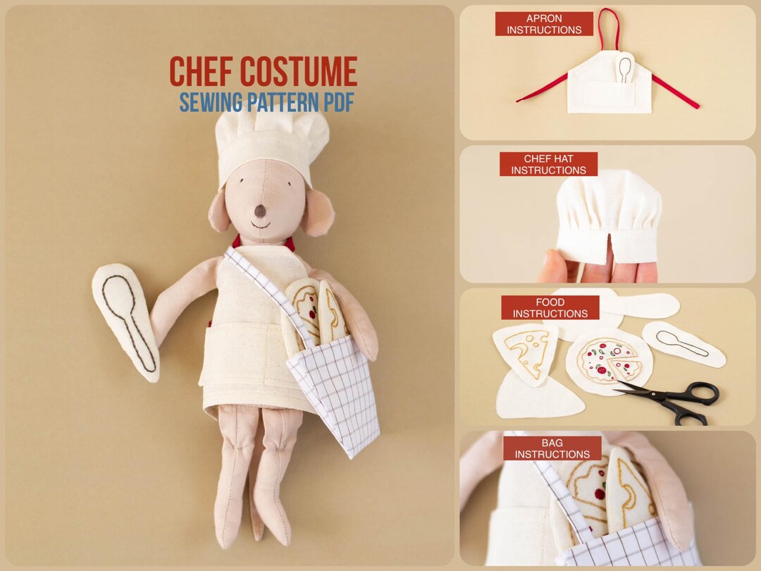 Chef Doll Clothes Sewing Pattern PDF - Etsy