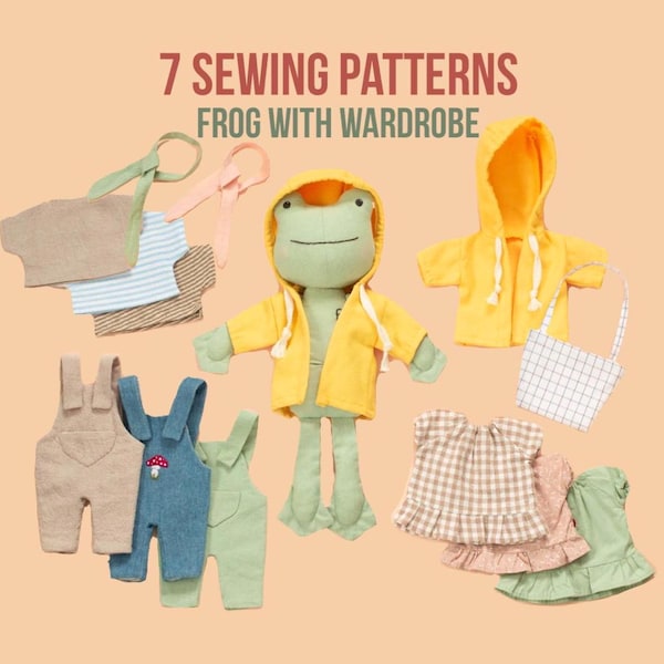 Frog Stuffed Animal and Outfits - Etsy