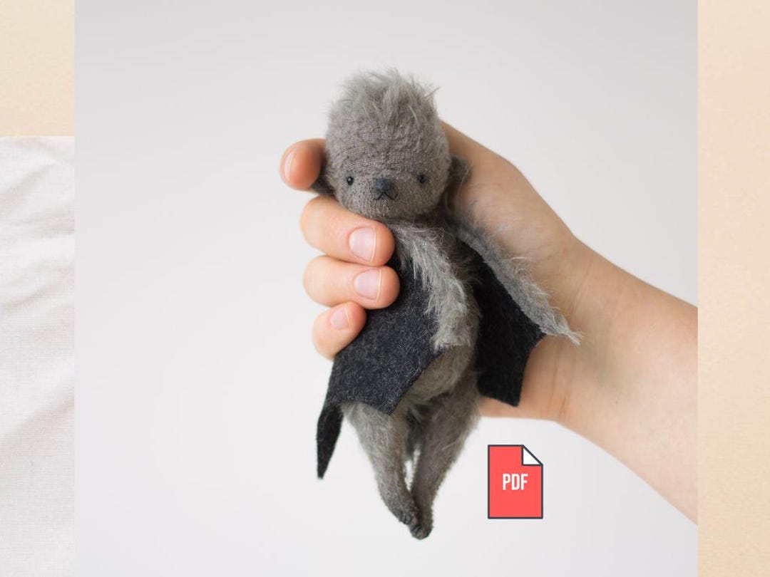 Mohair Teddy Bat Sewing Pattern: 6" Jointed Plush Toy (PDF Pattern) - Etsy