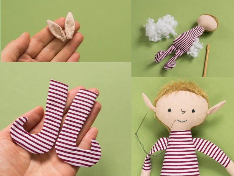 Elf Doll Sewing Pattern PDF: DIY Christmas Plush With Clothes - Etsy UK