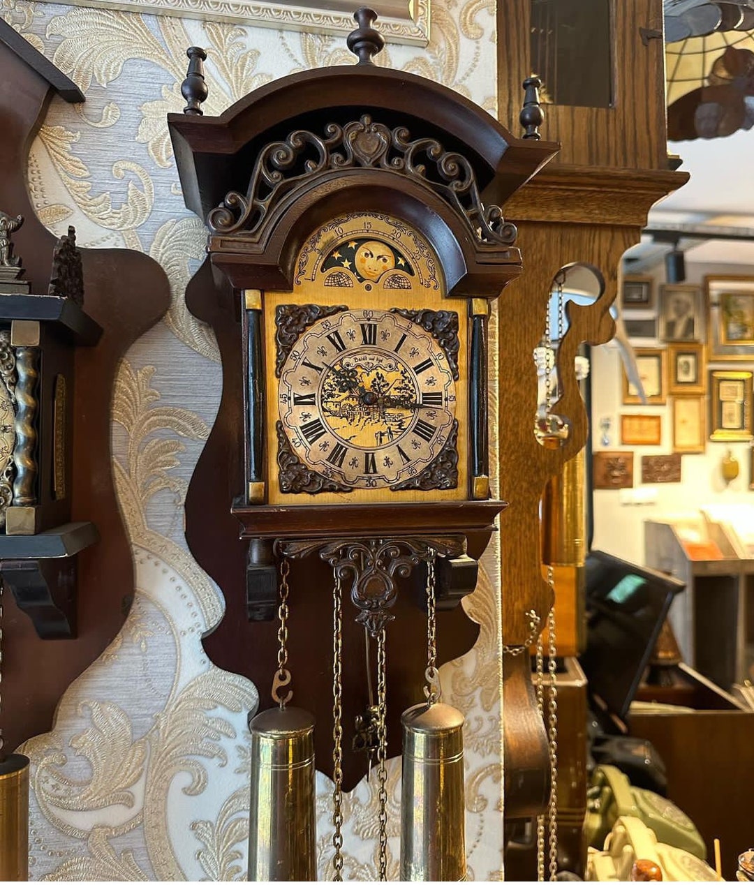 1960s Excellent Antique Wall Clock Vintage Antique Wall Clock Sallander ...