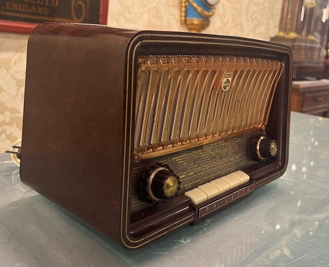 1950s Antique Radio Handmade Gift, Philips Philetta Vintage Radio ...
