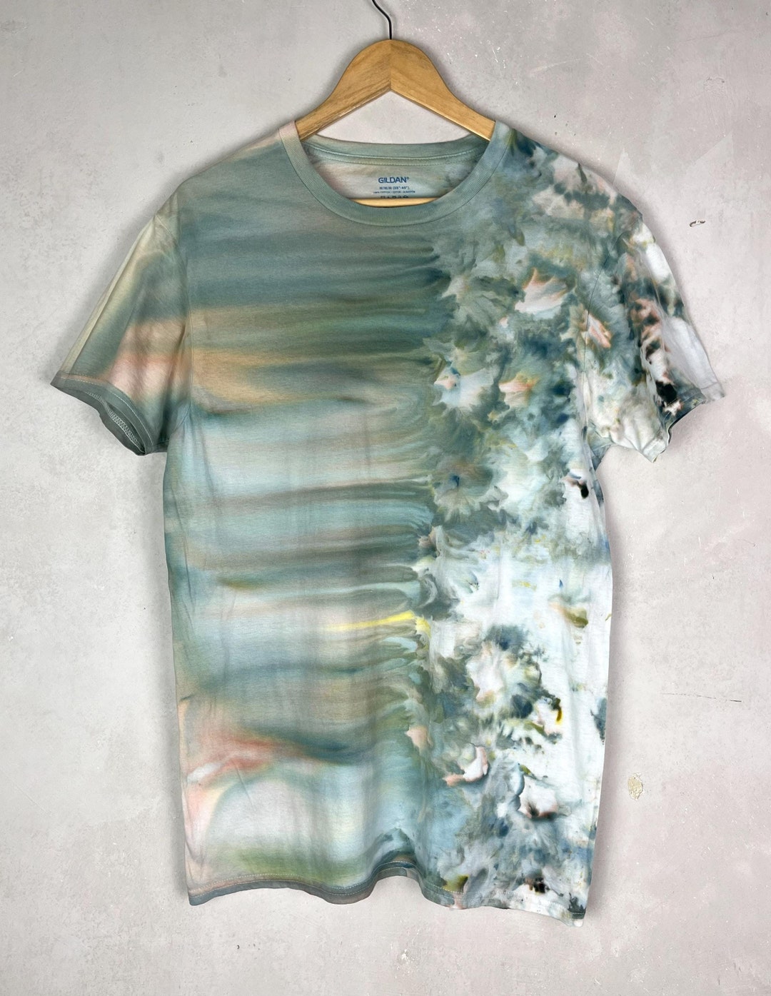 Ice Dye/tie Dye (batik) Shirt Crunch and Gravity Muster Navy Farben - Etsy