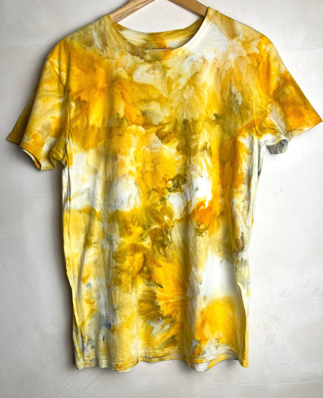 Ice Dye/tie Dye Yellow Color Shirt - Etsy