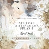 Neutral Watercolor Splash Clipart, Transparent PNG, Instant Download ...