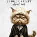 Judge Grumpy Cat Clipart, Single Image Clipart, Transparent PNG, Junk ...