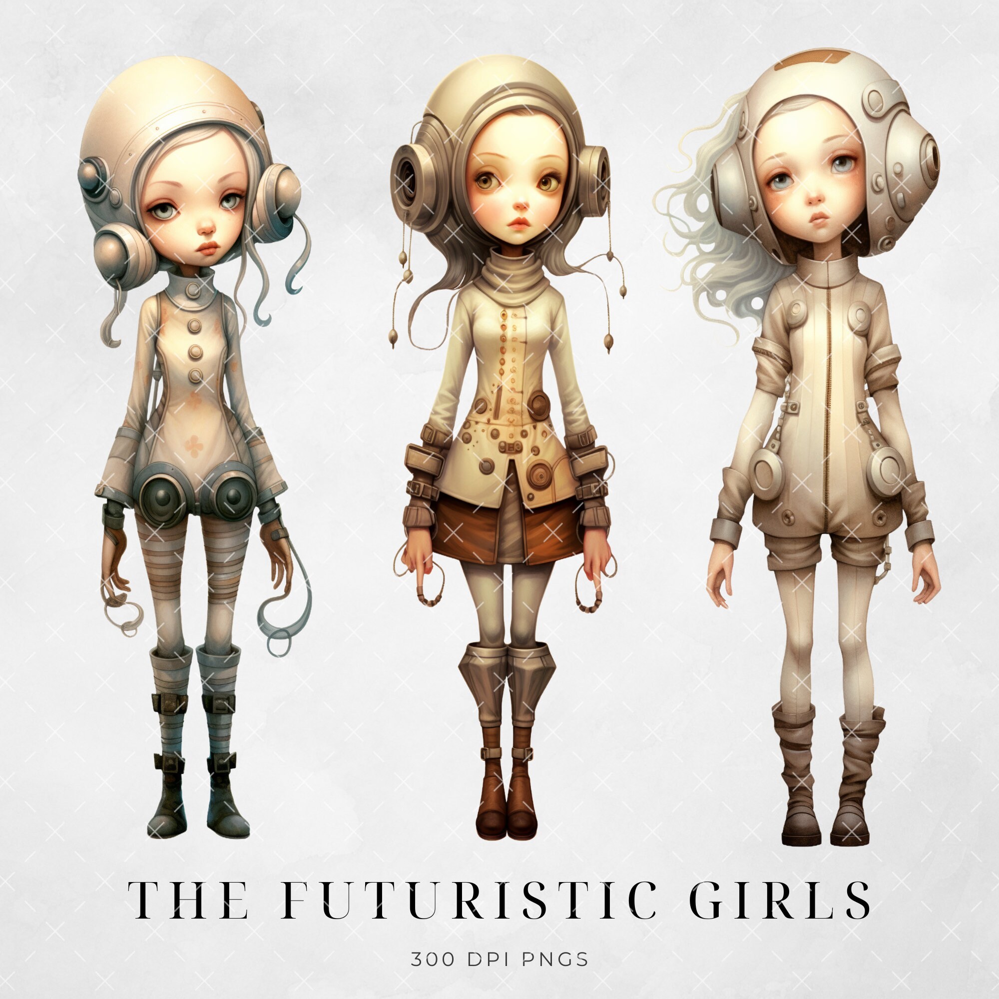 The Futuristic Girls, Clipart, Transparent PNG, Paper Doll, Quirky Girl ...