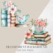 Books Tea Flowers Clipart, Transparent PNG, Junk Journal, Instant ...