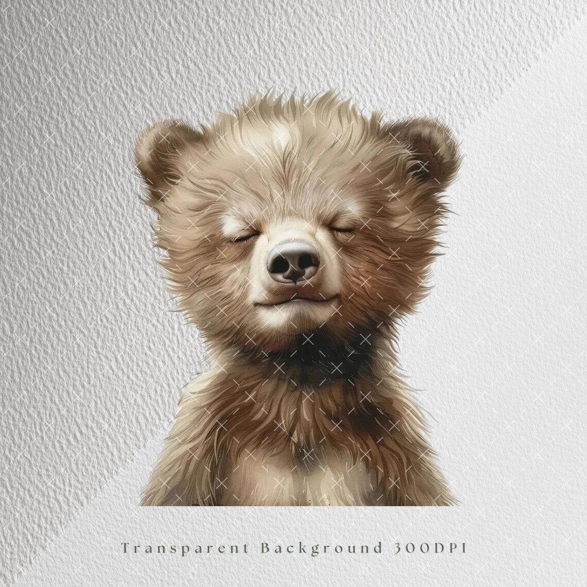 Sleepy Bear Clipart, Single Image, Woodland Bear, Woodland Animal ...