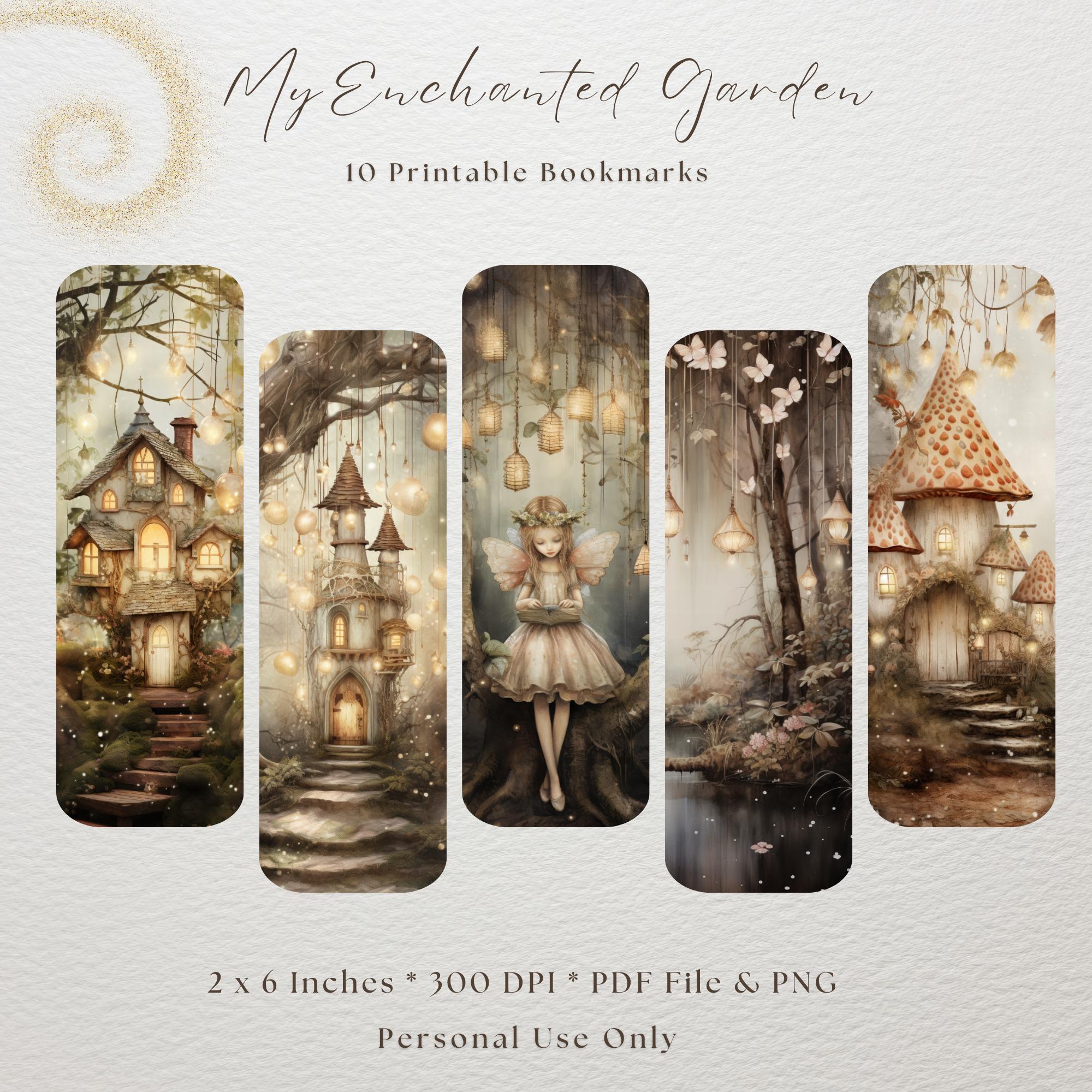 Enchanted Fairy Bookmarks, Printable Bookmark, Digital Bookmark ...