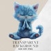 Namaste Kitty Clipart, Single Image Clipart, Transparent PNG, Instant ...