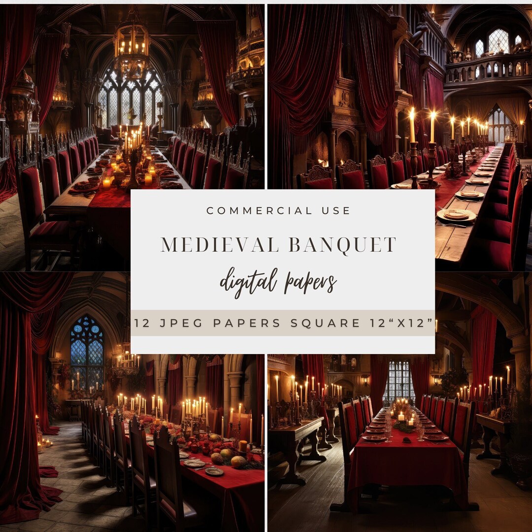 Medieval Banquet Junk Journal Page, Instant Download, JPEG Pages, JPG ...