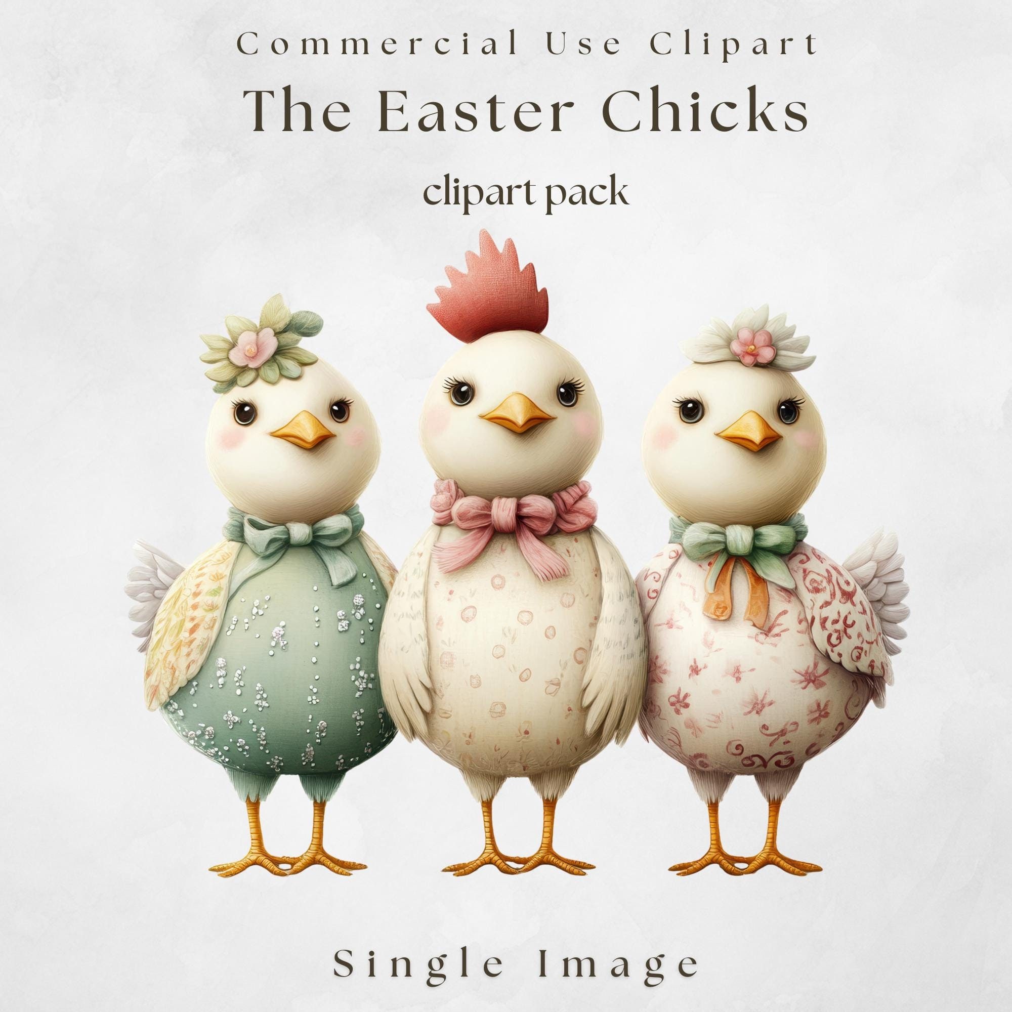 Easter Chick Clipart, Single Image Clipart, Transparent PNG, Junk ...