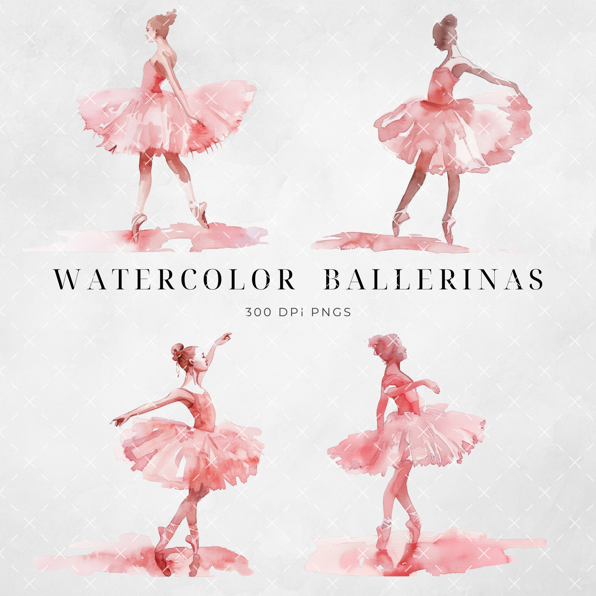 Watercolor Ballerina Clipart, Transparent PNG, Instant Download ...
