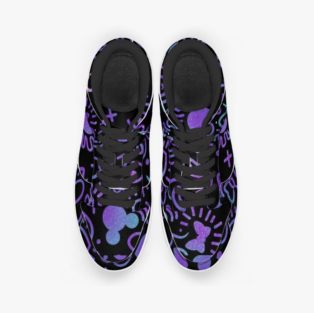 Mickey Mouse Design Dank Style Low-top Leather Sneakers - Etsy