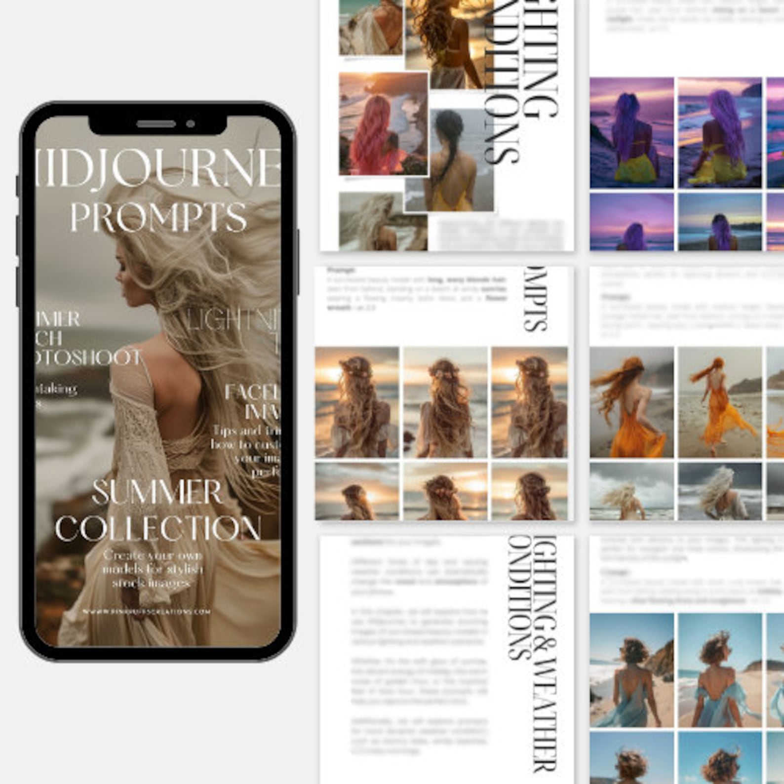 Faceless Midjourney Prompts Collection, Summer Beach Photoshoot, AI ...