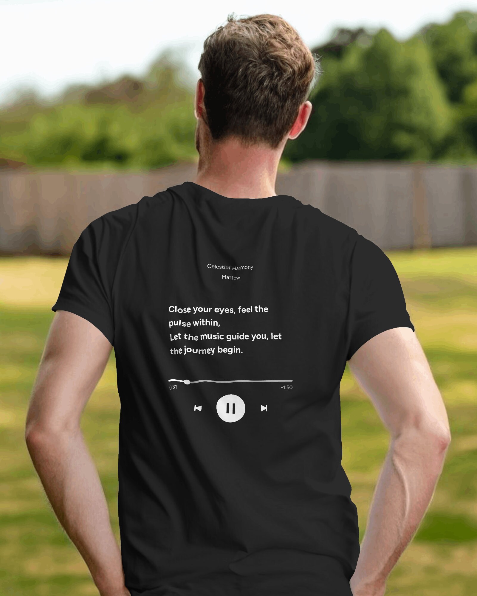 Personalized Song Unisex T-shirt, Customized Music Player Style Song ...