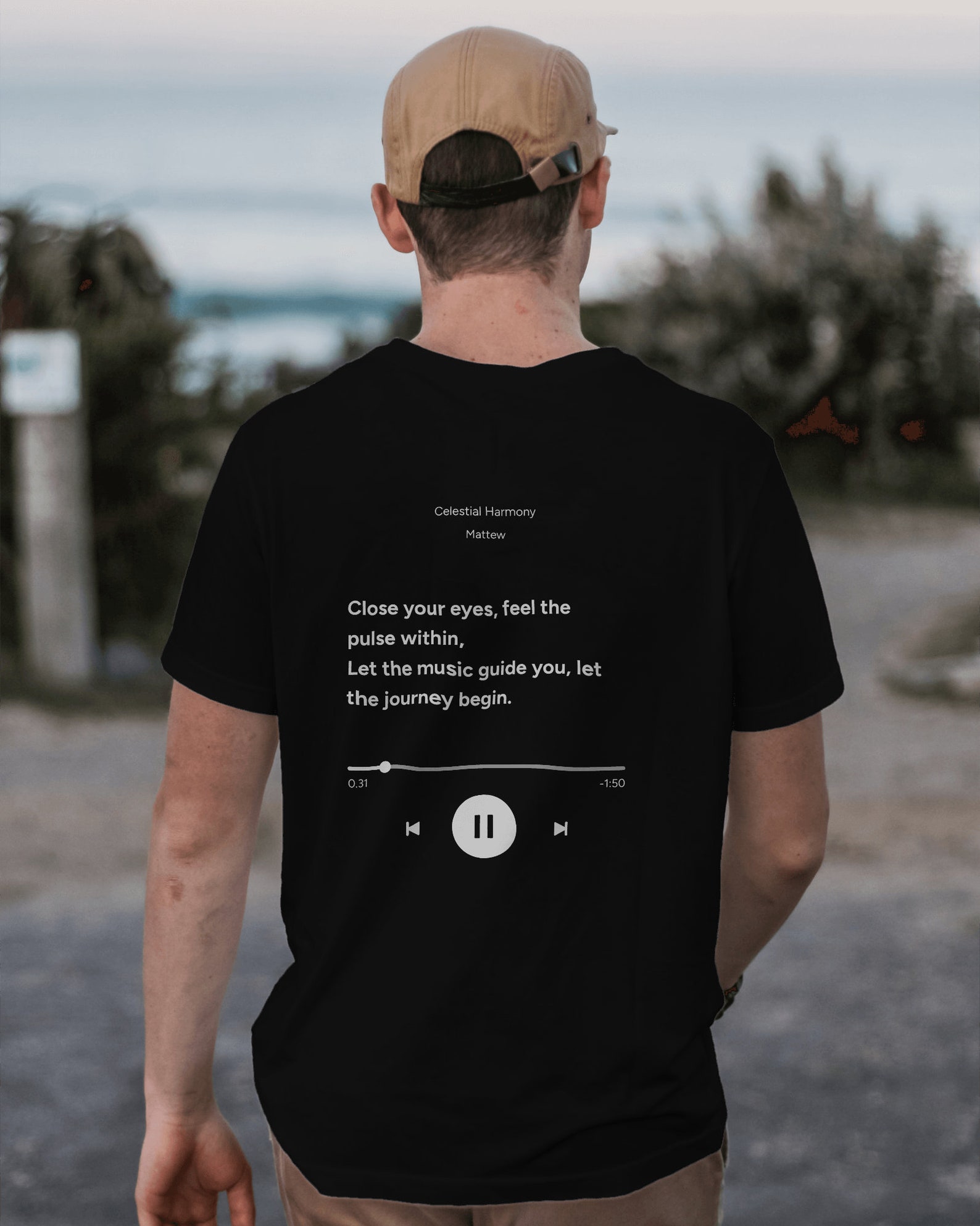 Personalized Song Unisex T-shirt, Customized Music Player Style Song ...