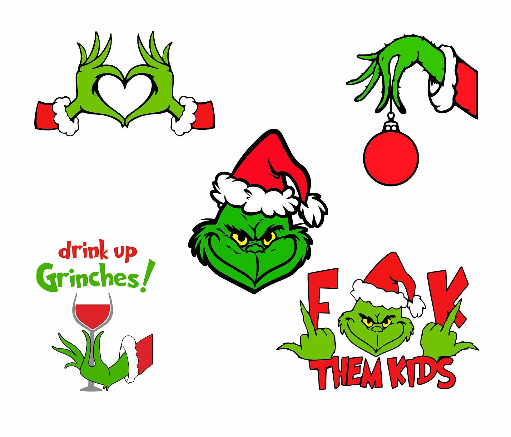 Grinch Gesicht svg Grinch sie Kinder svg Grinch svg Grinch - Etsy.de