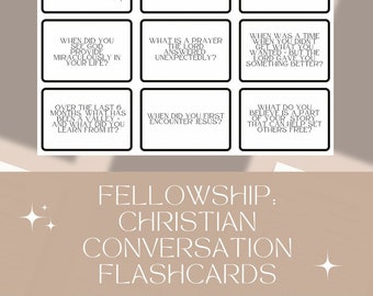 80 Christian Conversation Cards Christian Discussion Cards Church ...