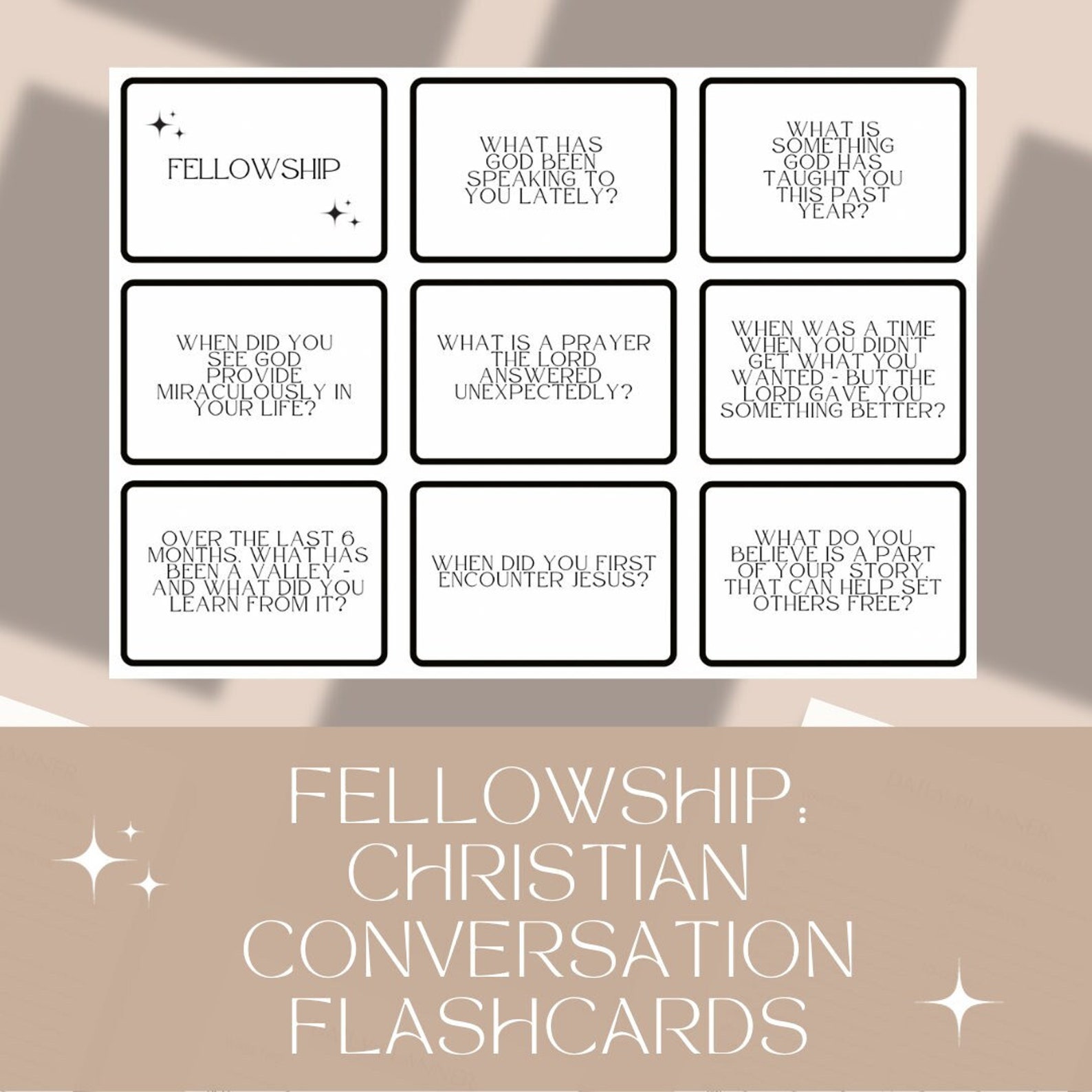 Christian Conversation Cards - Etsy