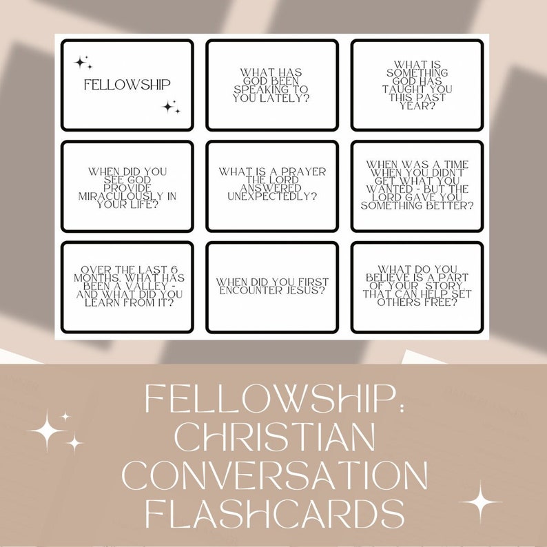 Christian Conversation Cards - Etsy