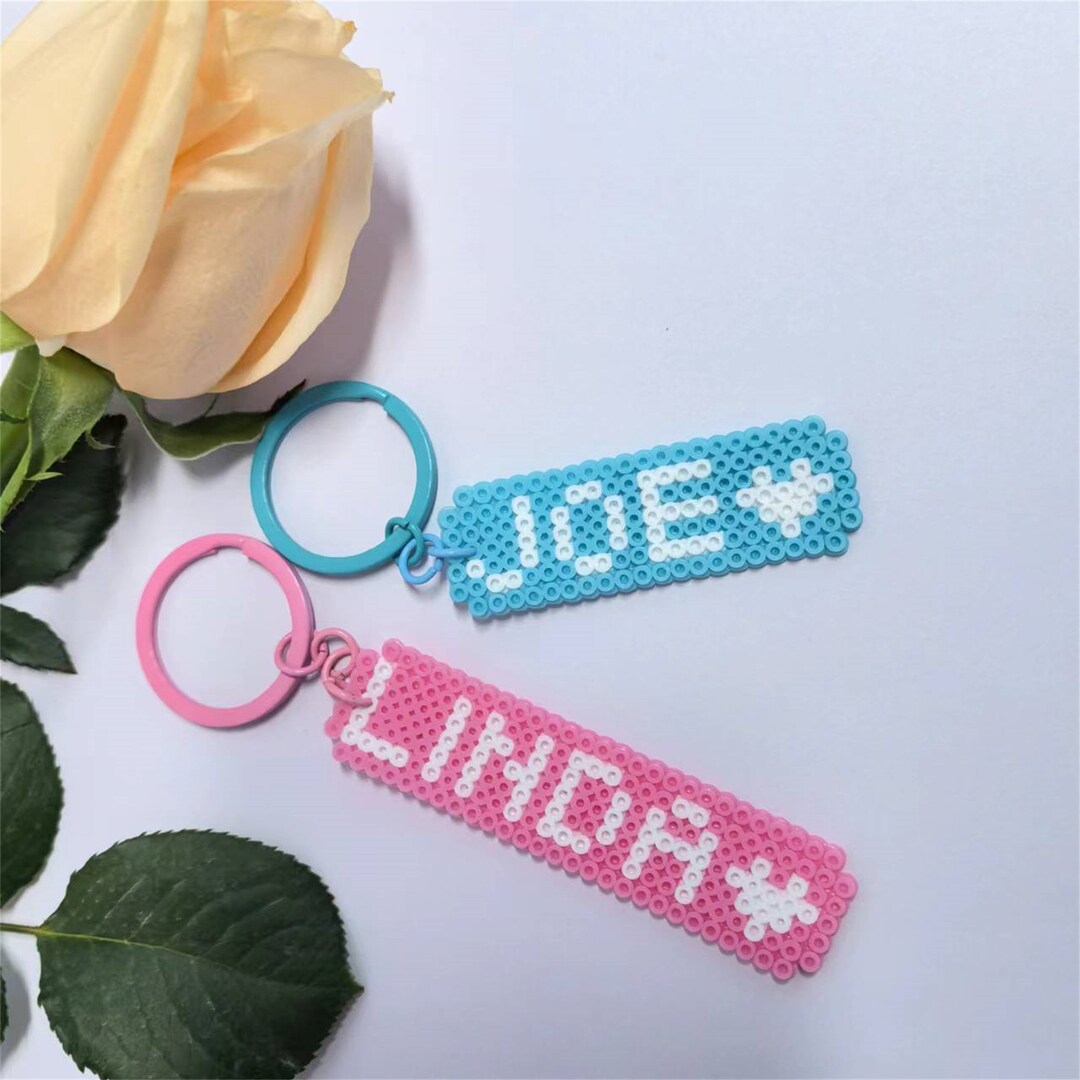 Custom Name Perler Beads, Personalized Name Keychain, Letters Fuse ...