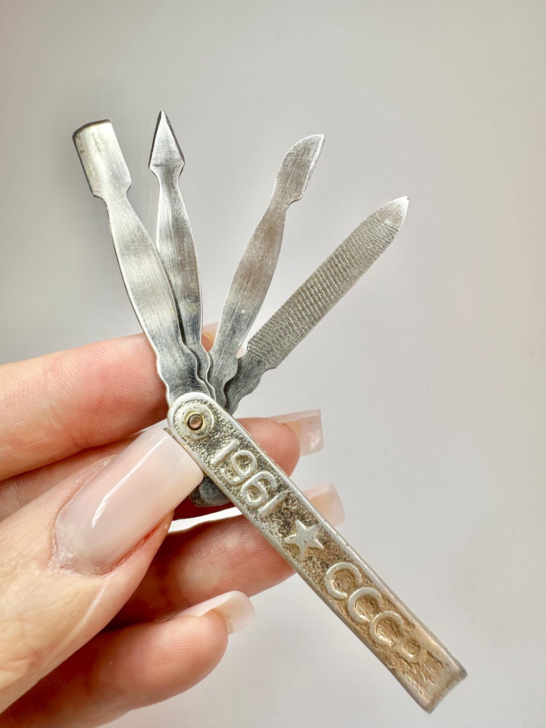 Vintage Knife for Nails Soviet Pocket Knife Manicure Folding USSR ...