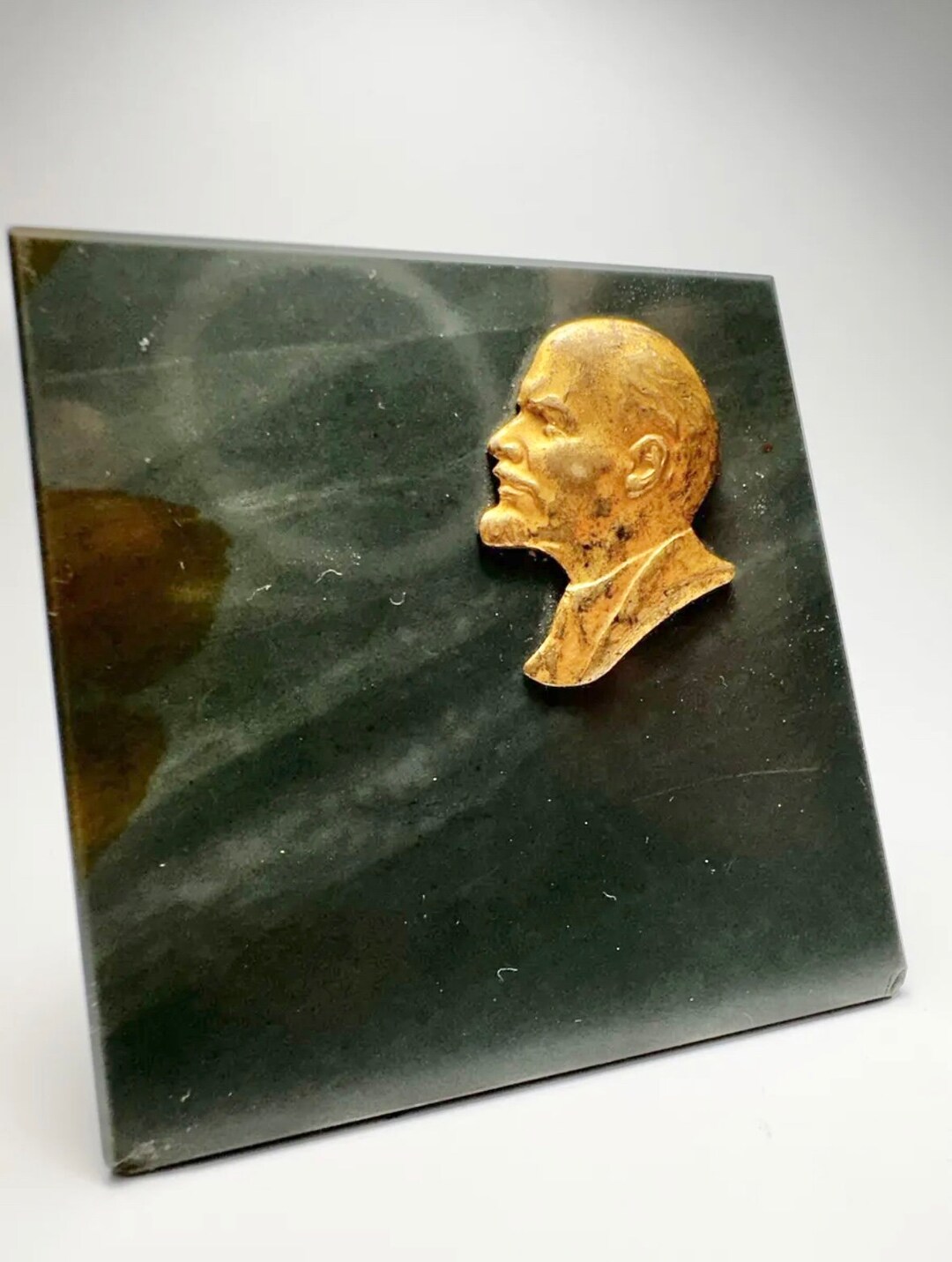 Vintage Soviet Tabletop Stone Plaque Vladimir Lenin. Original.ussr. - Etsy