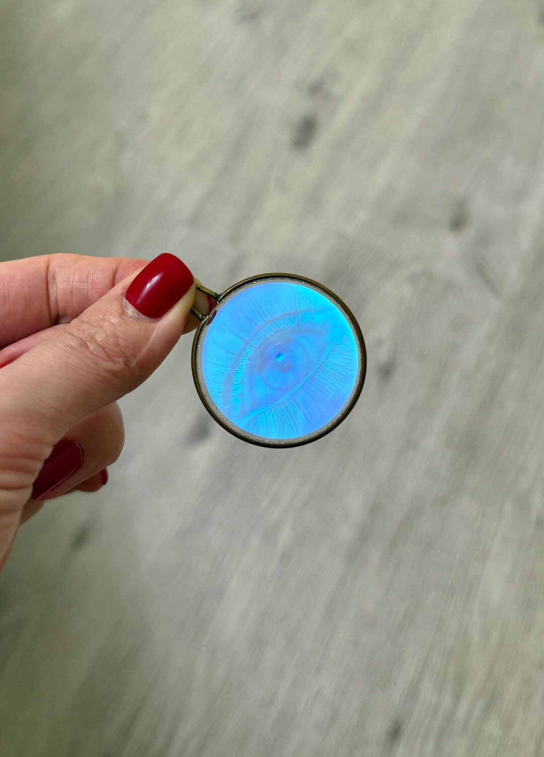 Vintage RARE Holographic God Glass Pendant Hologram 3D Image Eye - Etsy