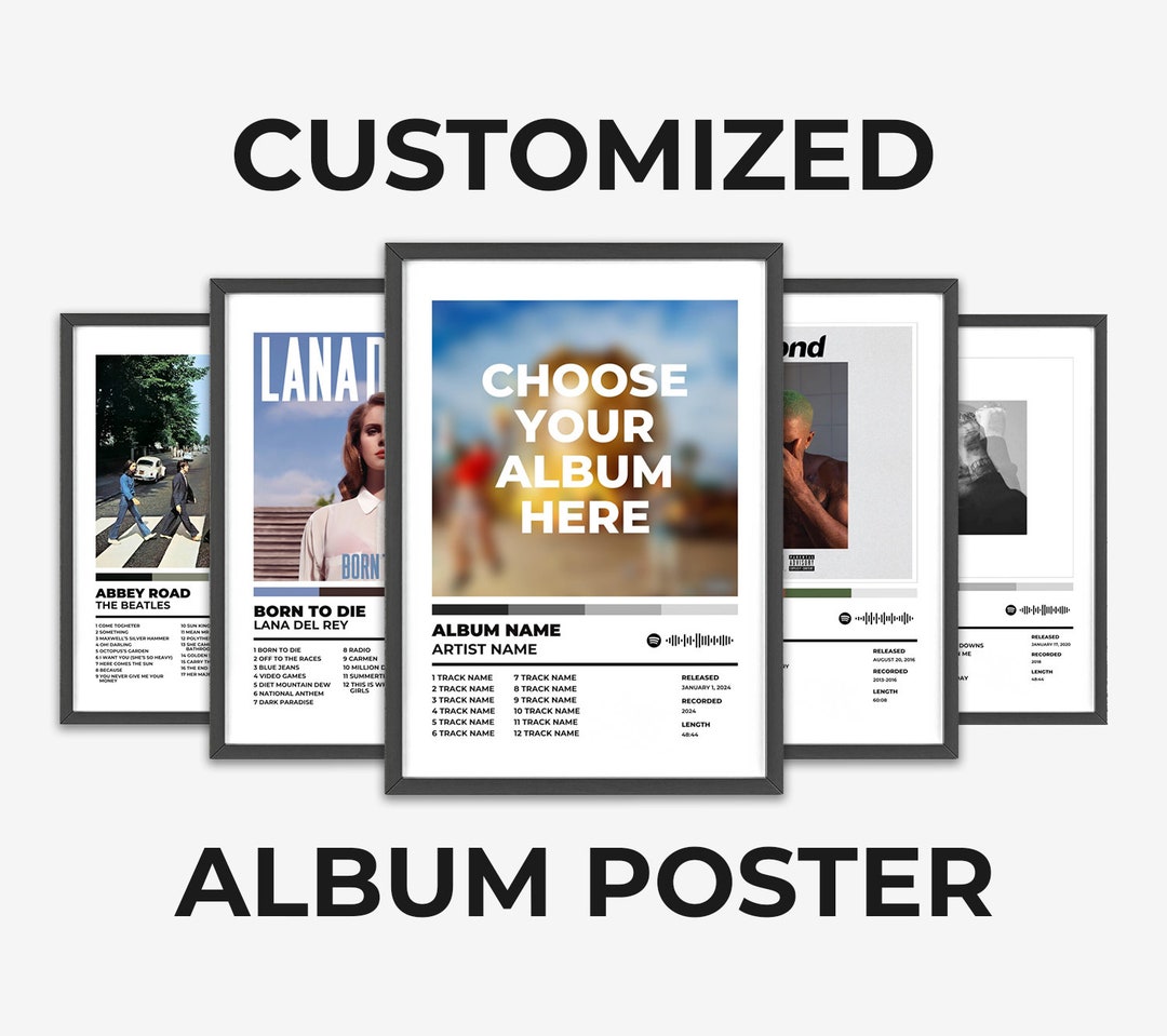 Custom Album Cover Poster Choose Your Album Poster Custom Album Cover ...