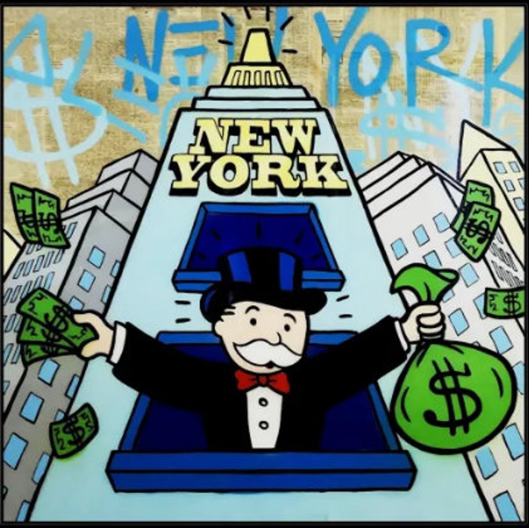 Alec Monopoly Rich Man's Skyscraper Print on Canvas Home Decor Art No ...