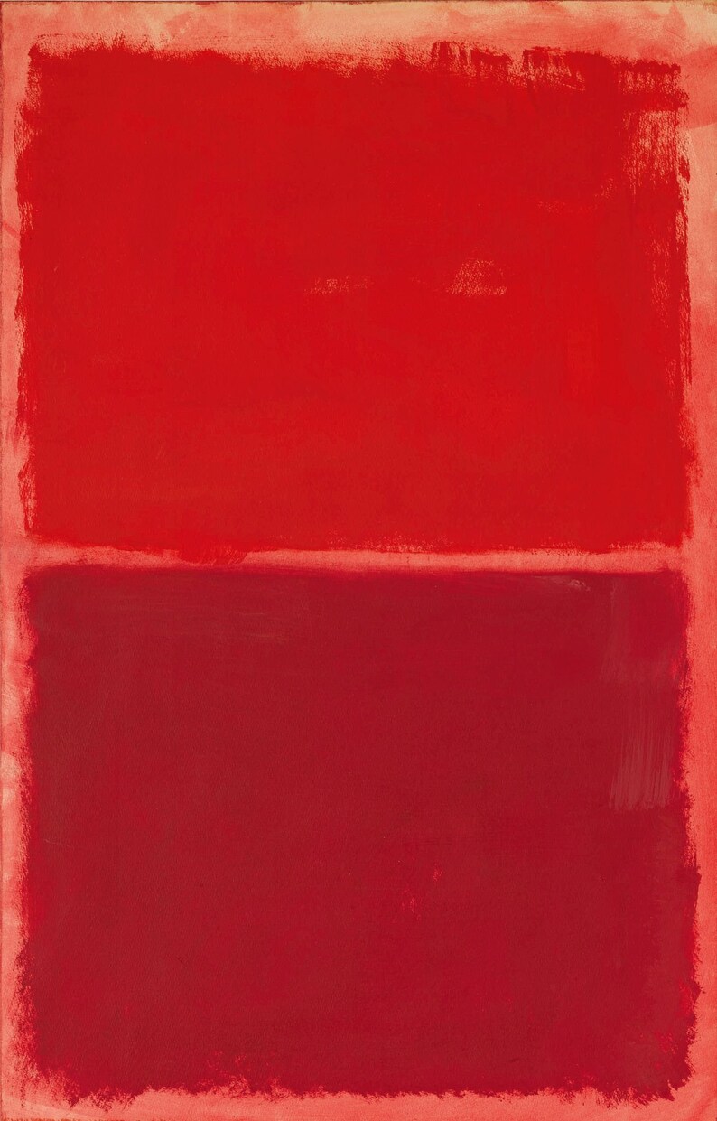 Mark Rothko Untitled Red on Red 1969 Print on Canvas Home Decor Art No ...