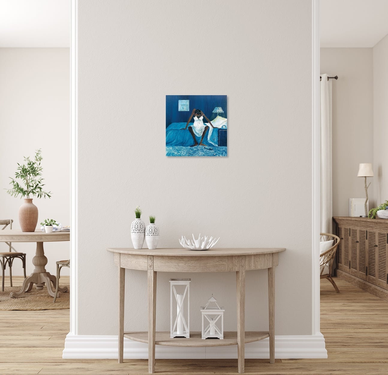 Annie Lee Blue Monday Print on Canvas Home Decor Art No Frame Gift HD ...