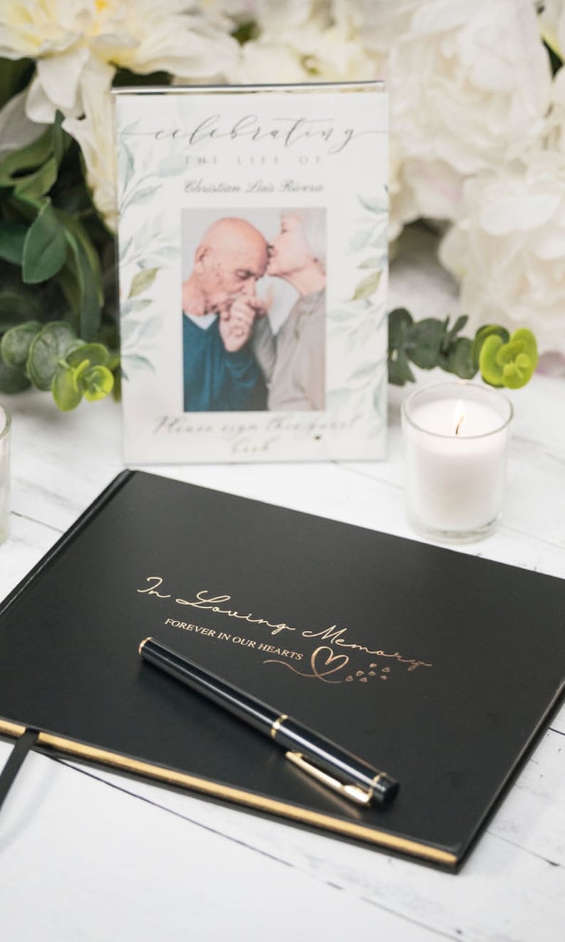 Personalized Funeral Guest Book: Memorial Service Celebration of Life ...