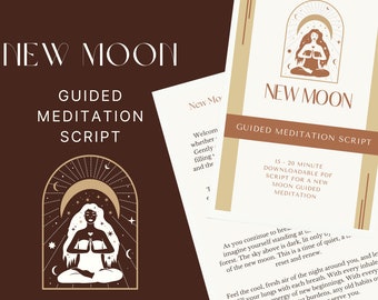 New Moon Meditation Script / 1075 Words / Business or Personal Use - Etsy