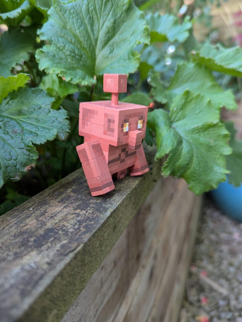 Copper Golem Made From Wooden Blocks. Hand Painted and Now You Can Spin ...