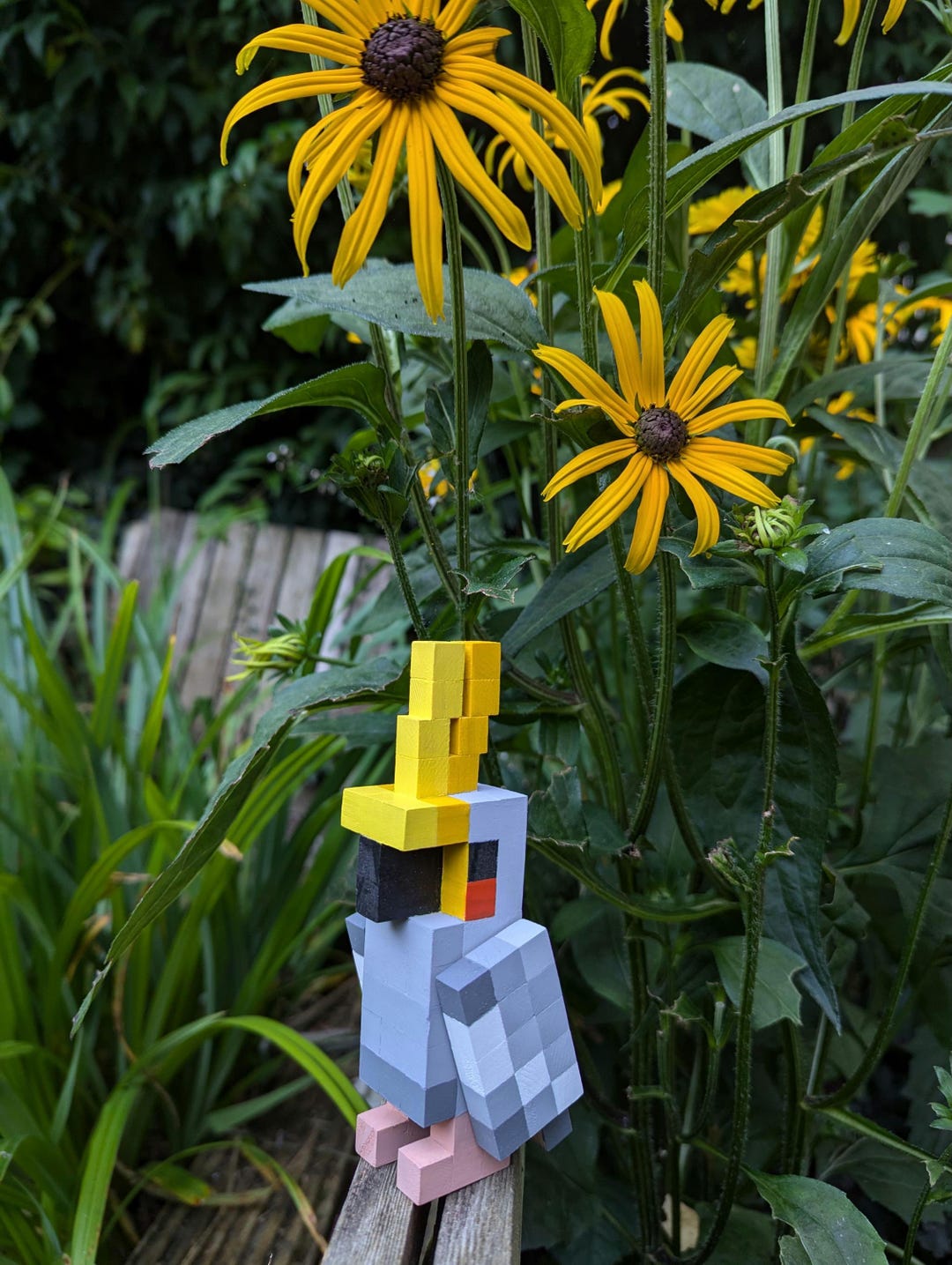 Wooden Block Minecraft Inspired Hand Painted Cockatiel, Parrot/bird. - Etsy