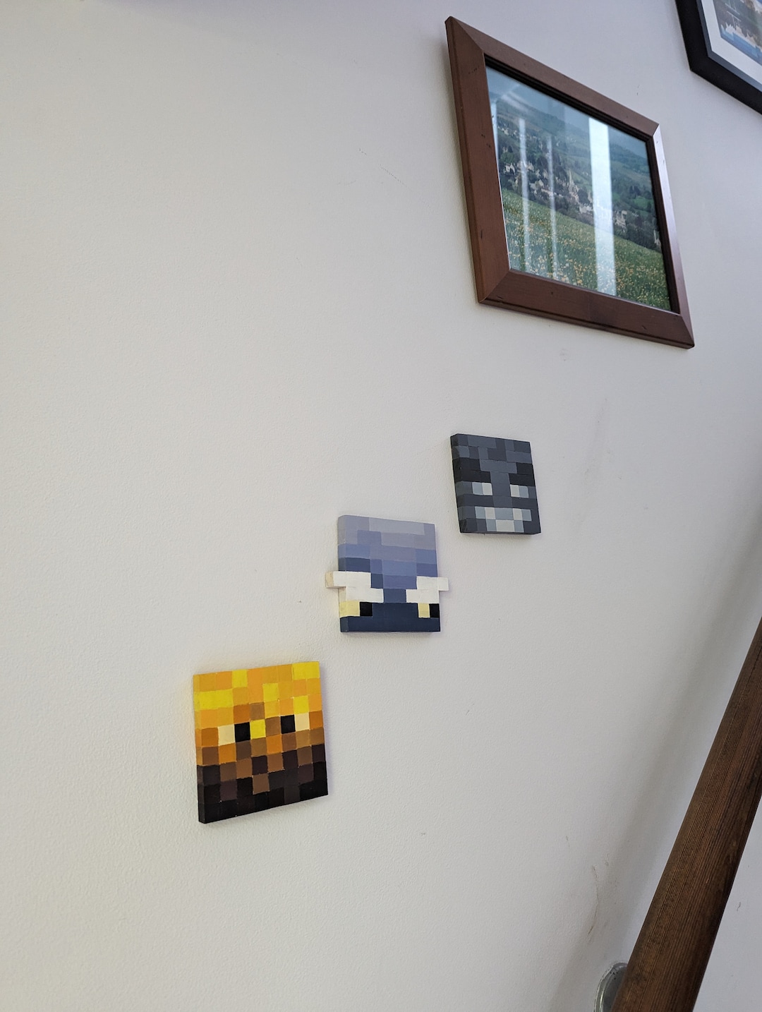 Wooden Block Minecraft Inspired Hand Painted Coasters or Wall Art. A ...