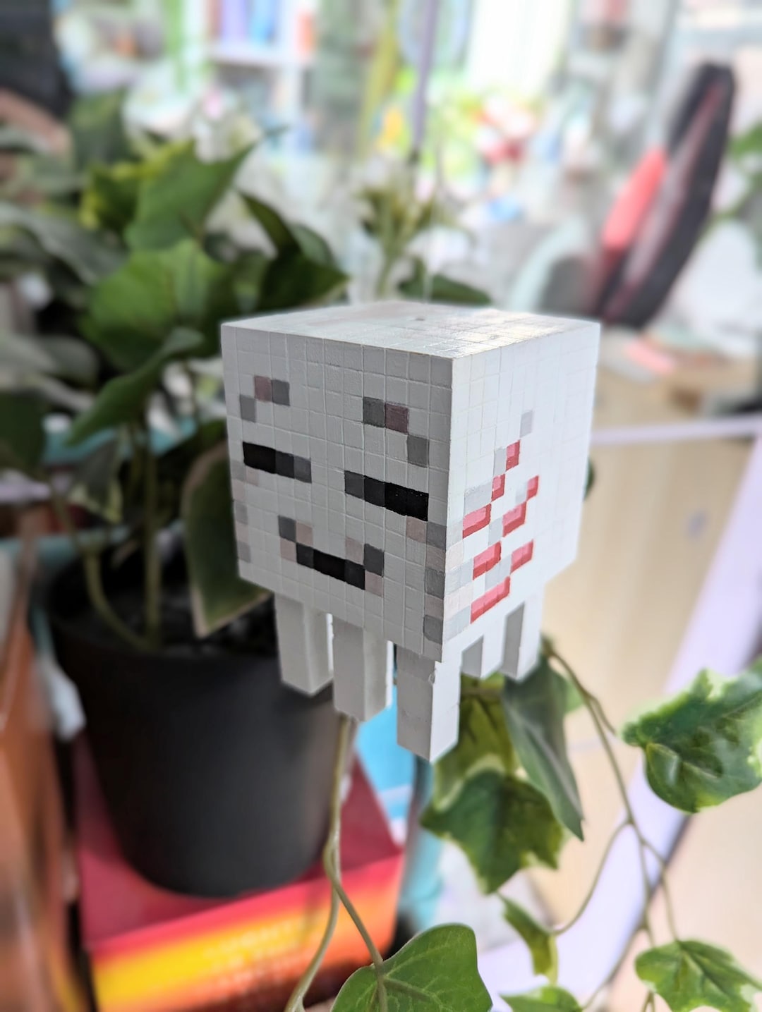 Wooden Block Minecraft Inspired Hand Painted Ghastling. - Etsy