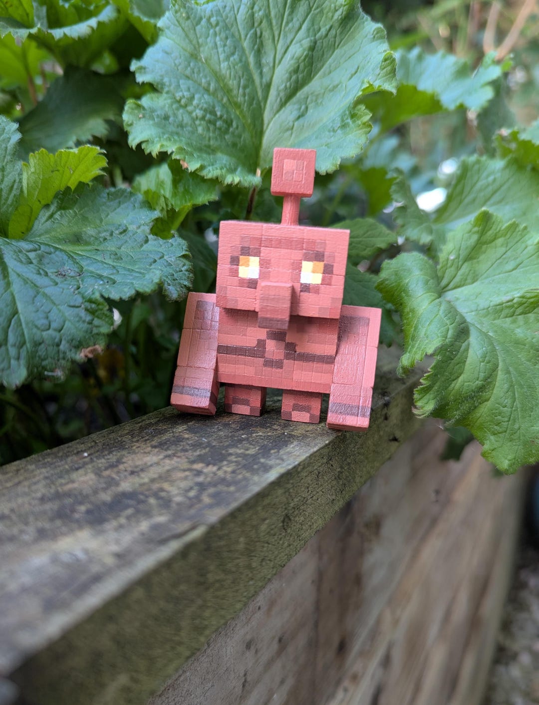 Copper Golem Made From Wooden Blocks. Hand Painted and Now You Can Spin ...