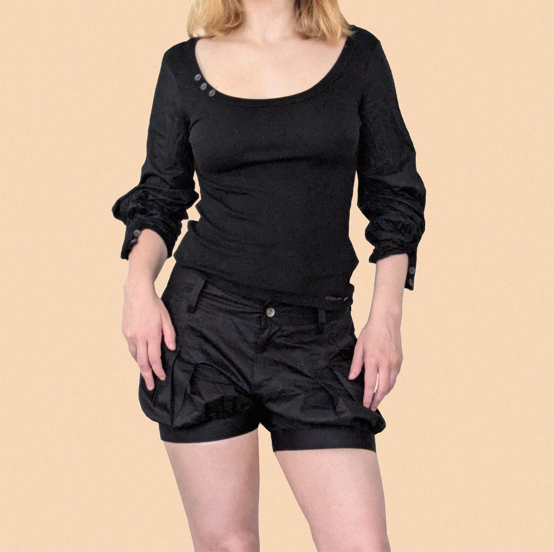 Cop.copine Archive Long Sleeve Top in Acubi Grunge Dark Coquette Style ...