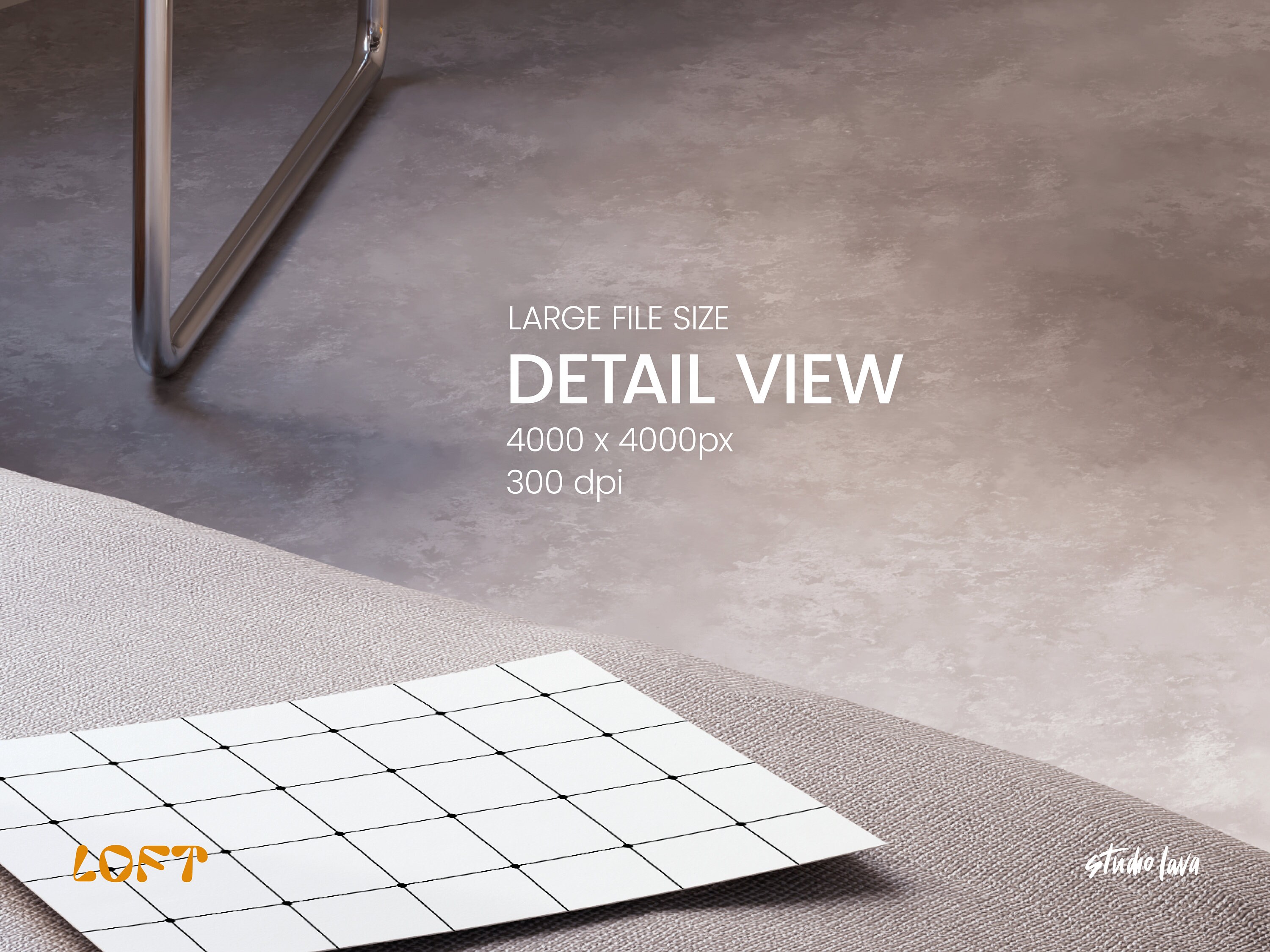 Loft Poster Mockup #6, Flatlay Poster, Urban Loft, Funky Edgy Interior ...