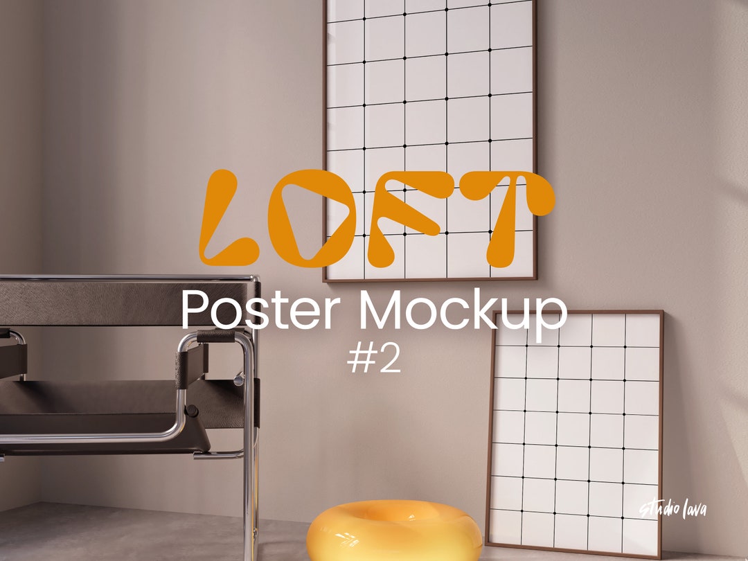 Loft Poster Mockup #2, Frame Poster, Urban Loft, Funky Edgy Interior ...