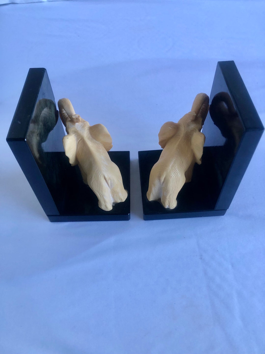 Genuine Alabaster Hand Crafted Elephants Bookends - Etsy