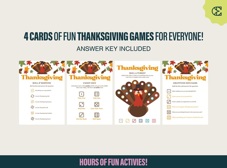 Printable Dice Thanksgiving Game for Kids, Thanksgiving Dinner Kids ...